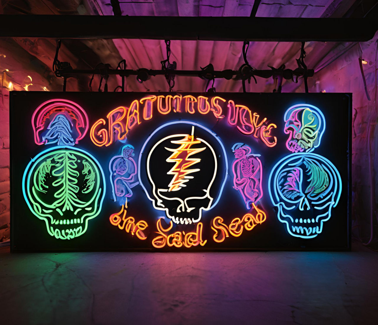 Calling All Deadheads: Check Out Iconic Grateful Dead Tribute Neon Sig ...