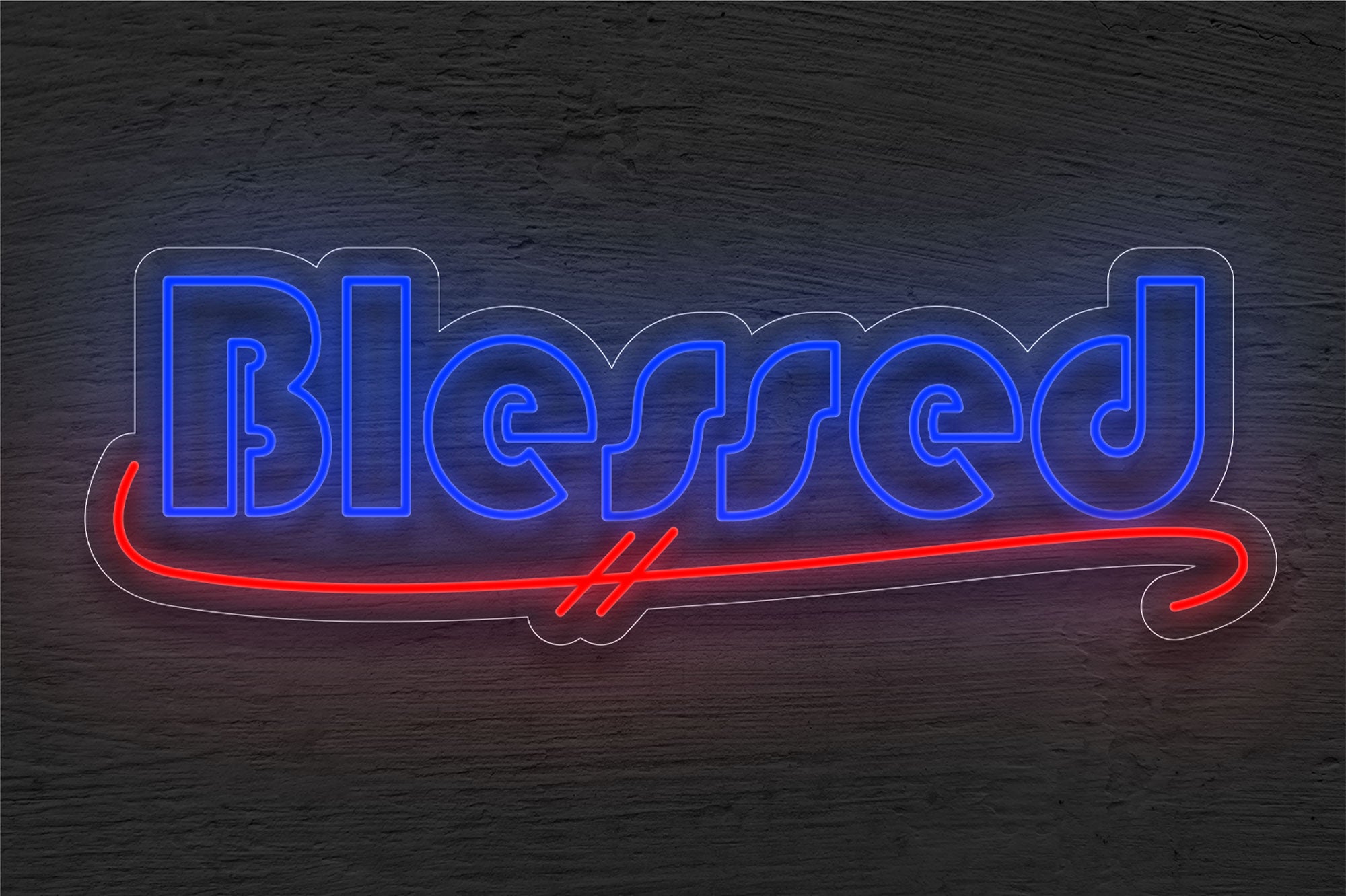 "Blessed" with Underline LED Neon Sign | Best Buy Neon Signs