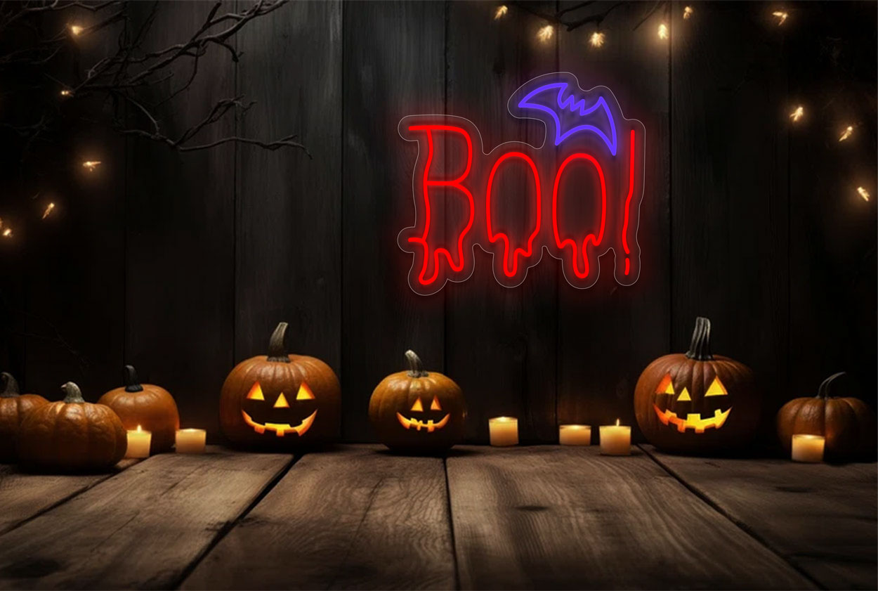 Buy Boo! LED Neon Sign | Holiday Neon Signs from Best Buy Neon Signs