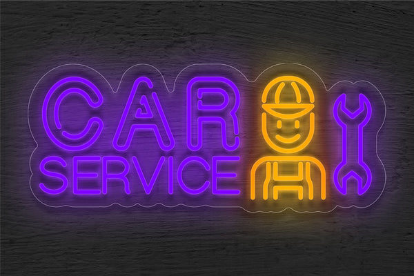 "Car Service" Logo LED Neon Sign | Best Buy Neon Signs
