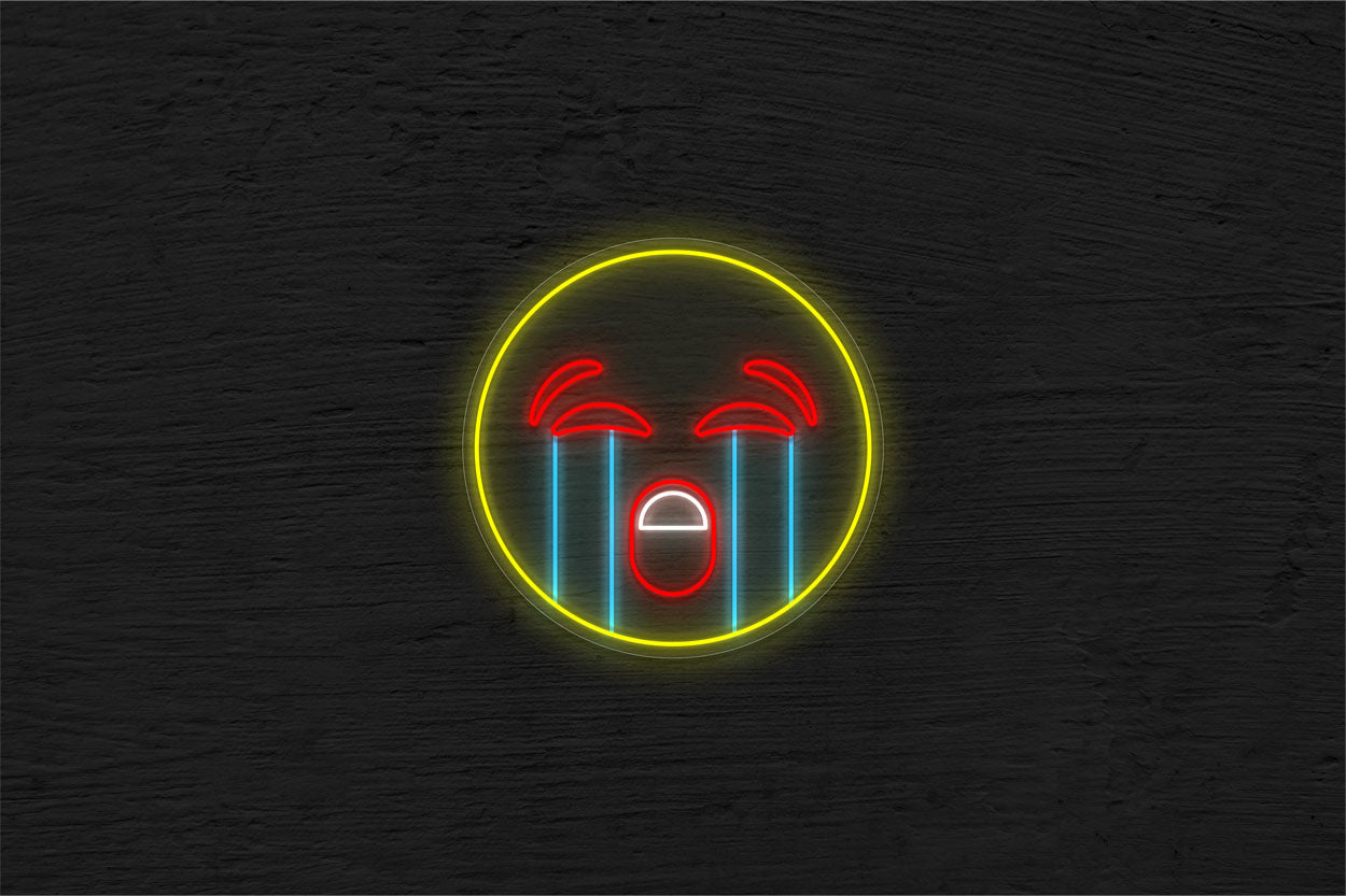 Buy Crying Emoji LED Neon Sign | Emoji Neon Signs from Best Buy Neon Signs