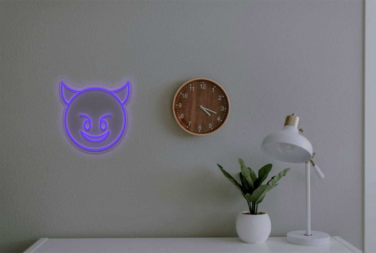 Buy Devil Face Emoji LED Neon Sign | Emoji Neon Signs from Best Buy ...
