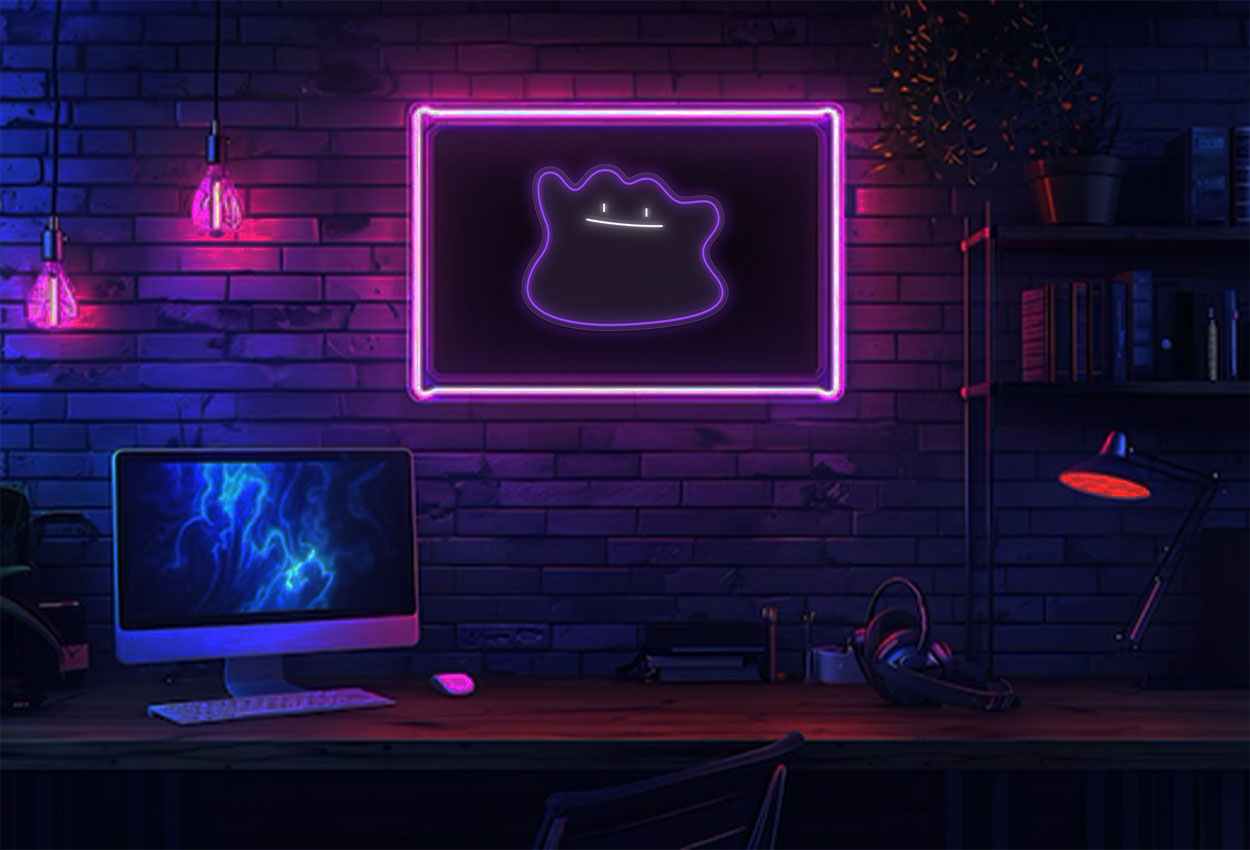 Buy Ditto (Pokémon) LED Neon Sign | Animal Signs from Best Buy Neon Signs