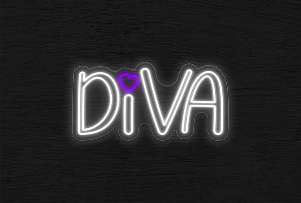 Diva LED Neon Sign | Music Neon Signs | Best Buy Neon Signs