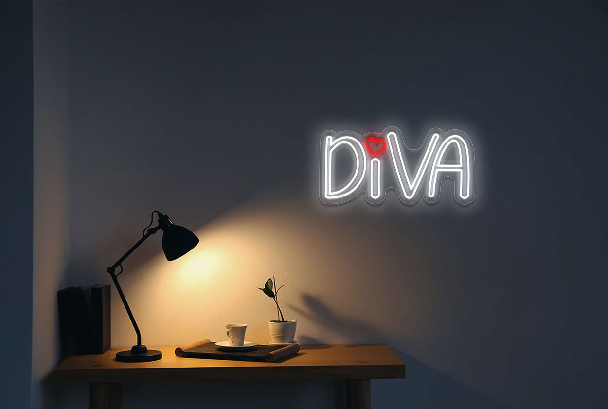 Diva LED Neon Sign | Music Neon Signs | Best Buy Neon Signs