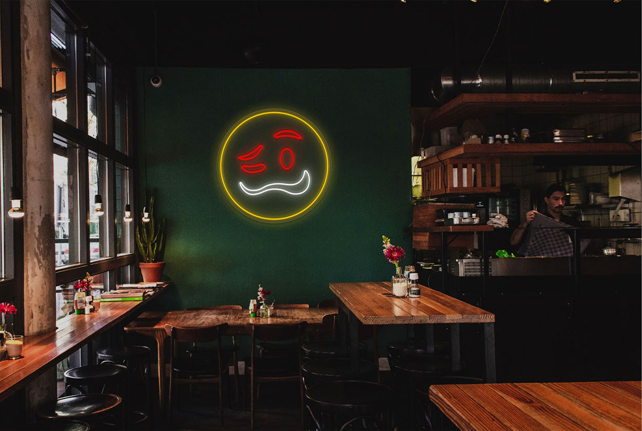 Drunk Emoji Led Neon Sign Emoji Neon Signs Best Buy Neon Signs