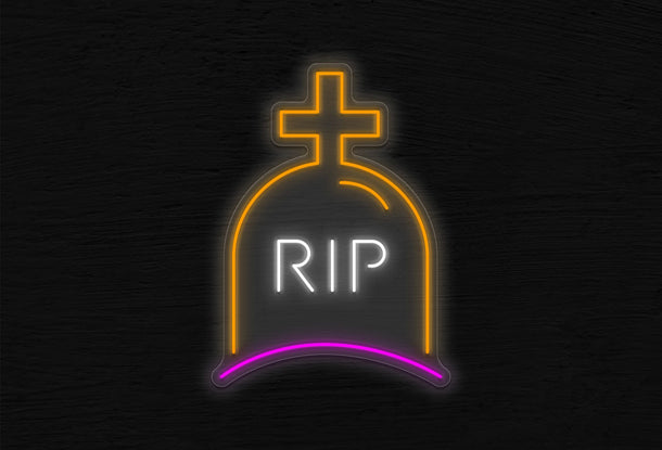 Buy RIP Tombstone with Cross LED Neon Sign | Best Selling Neon Signs ...