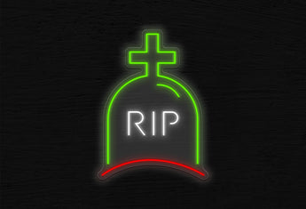 Buy RIP Tombstone with Cross LED Neon Sign | Best Selling Neon Signs ...