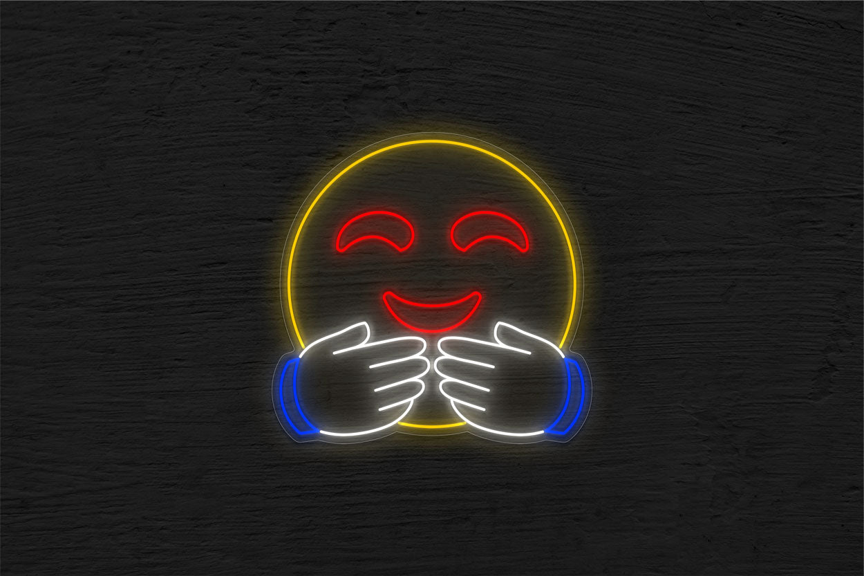 Hugging-Face-Emoji LED Neon Sign | Emoji Neon Signs | Best Buy Neon Signs