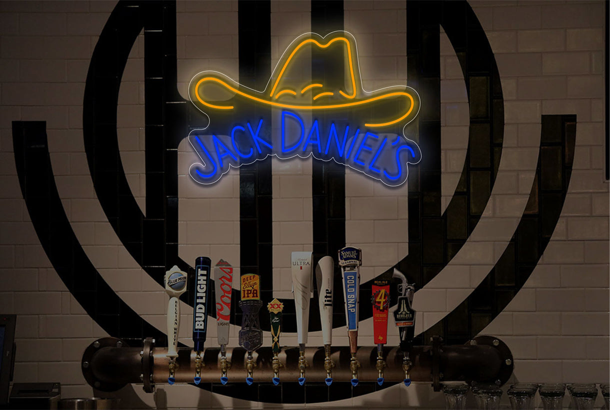 Buy Jack Daniel's with Cowboy Hat LED Neon Sign | Beer & Liquor Signs ...