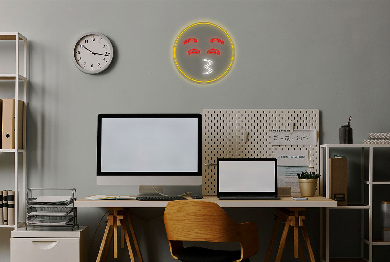 Kiss Emoji LED Neon Sign | Emoji Neon Signs | Best Buy Neon Signs