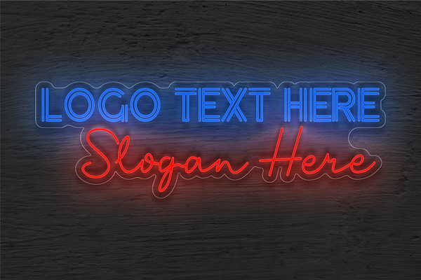 Logo Text Here Slogan Here LED Neon Sign - Best Buy Neon Signs