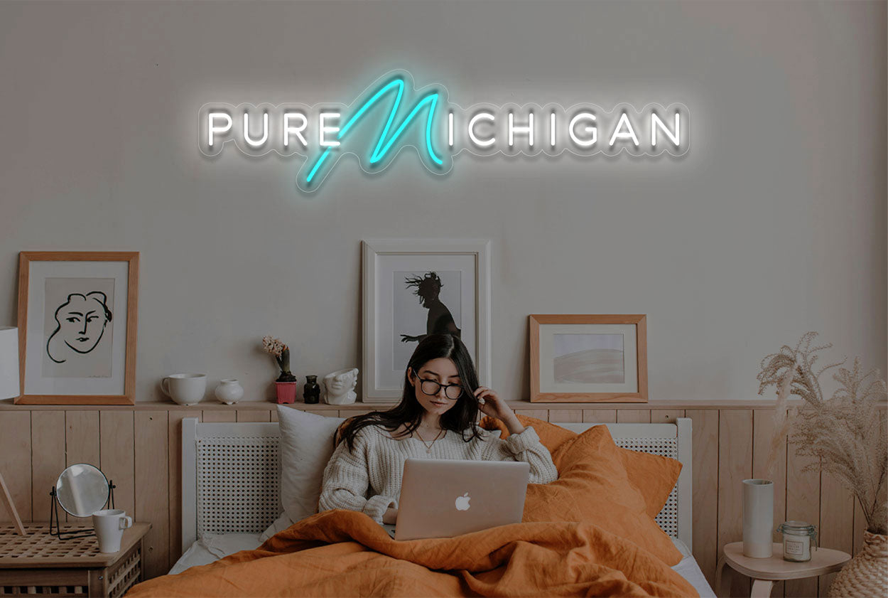 Pure Michigan LED Neon Sign | USA Neon Signs | Best Buy Neon Signs