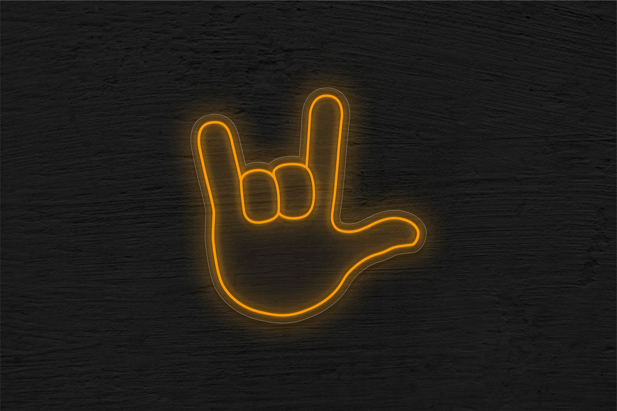 Rock and Roll Hand Emoji LED Neon Sign | Emoji Neon Signs | Best Buy ...