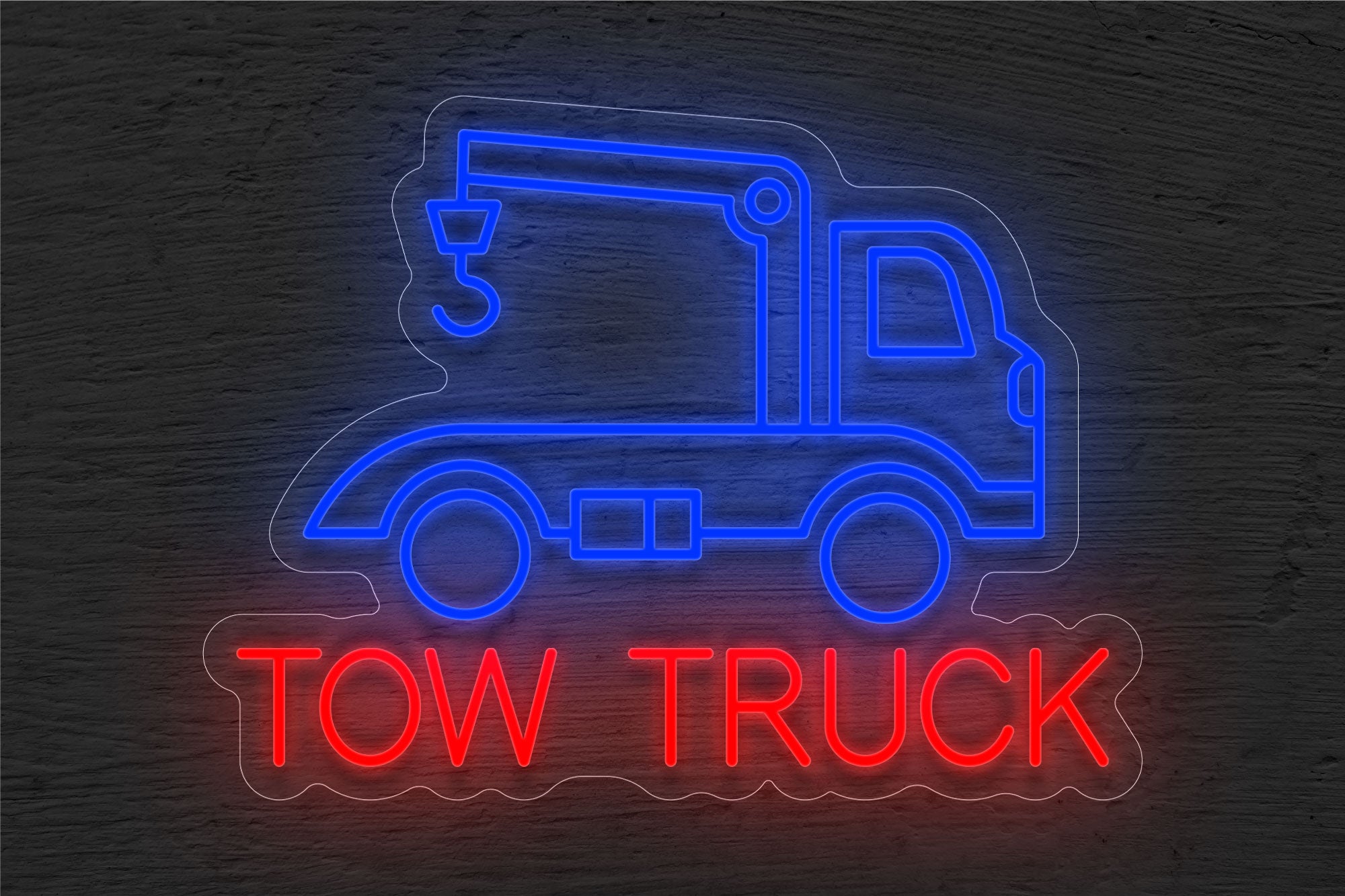 Buy Tow Truck Logo LED Neon Sign | Auto Repair Neon Signs from Best Buy ...