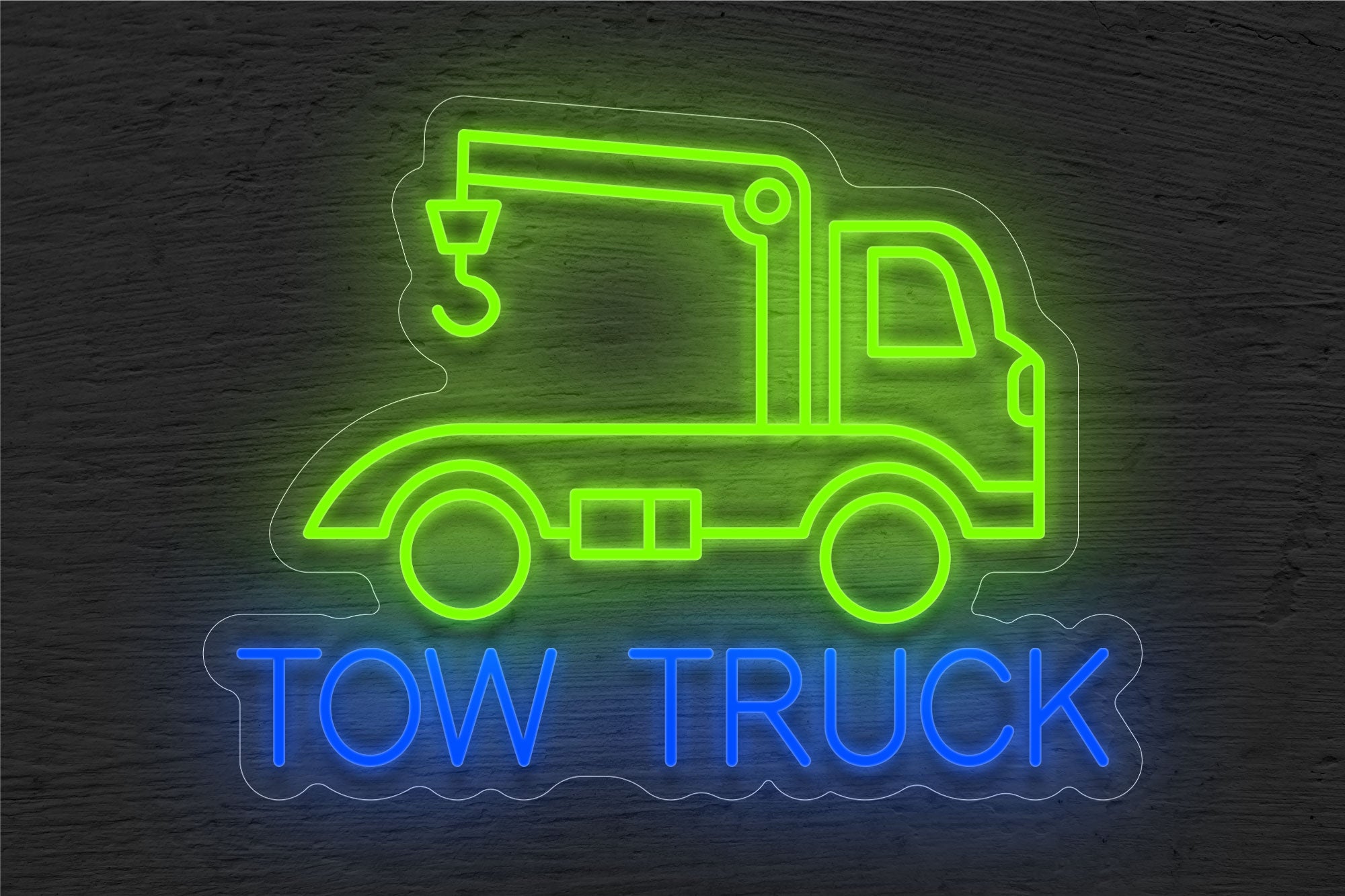 Buy Tow Truck Logo LED Neon Sign | Auto Repair Neon Signs from Best Buy ...