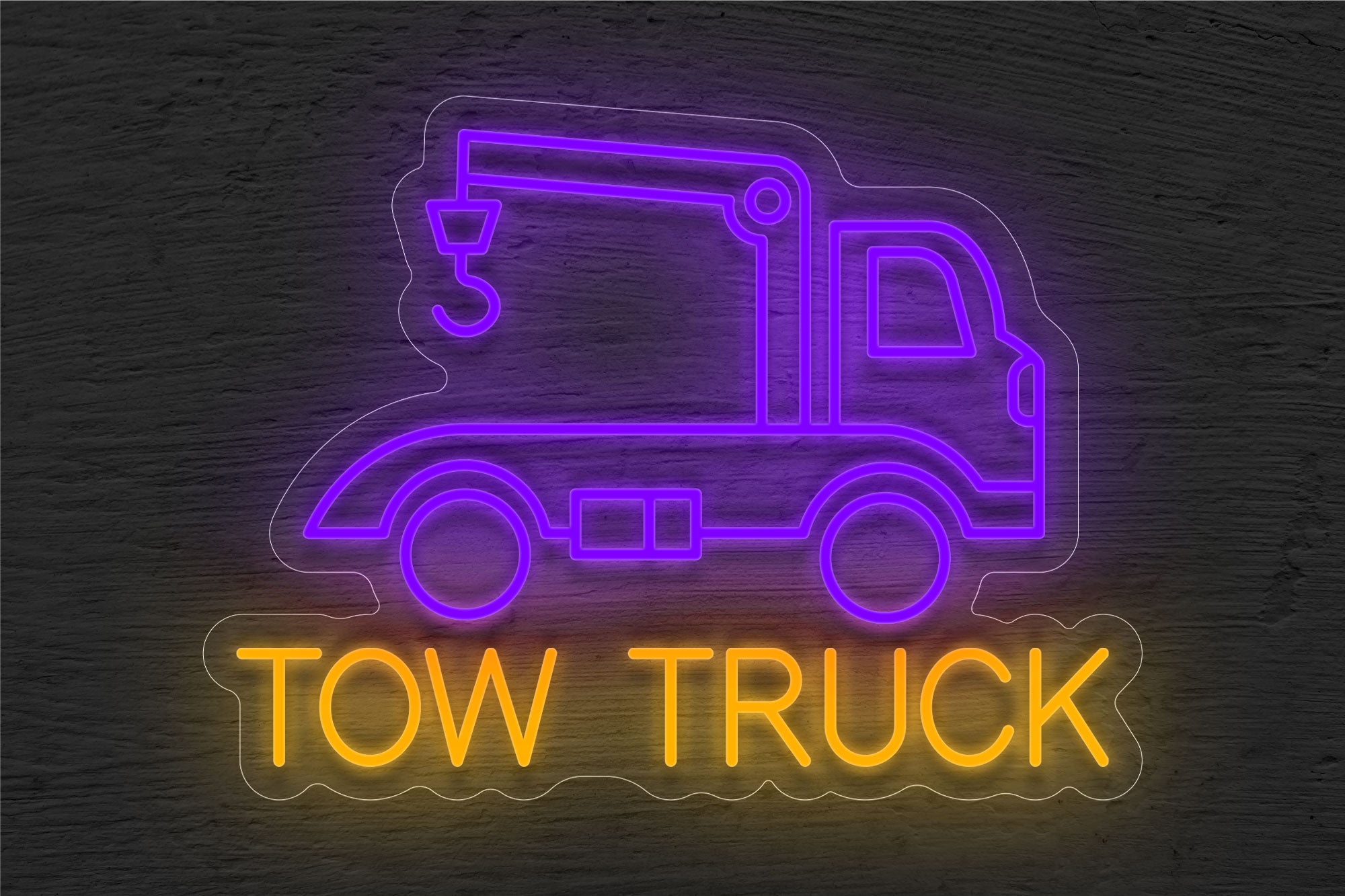 Buy Tow Truck Logo LED Neon Sign | Auto Repair Neon Signs from Best Buy ...