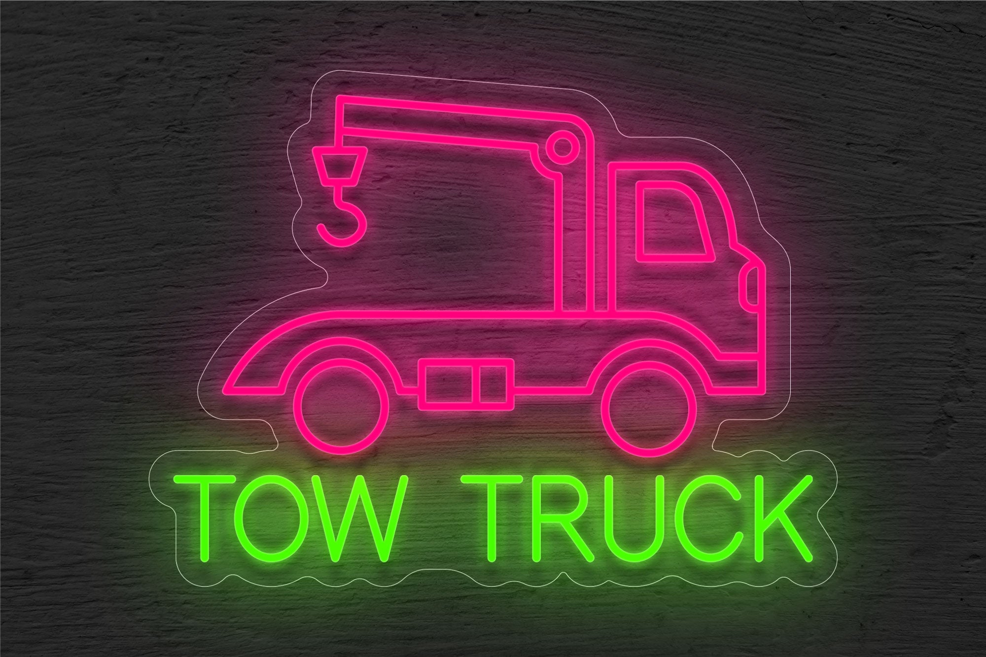 Buy Tow Truck Logo LED Neon Sign | Auto Repair Neon Signs from Best Buy ...