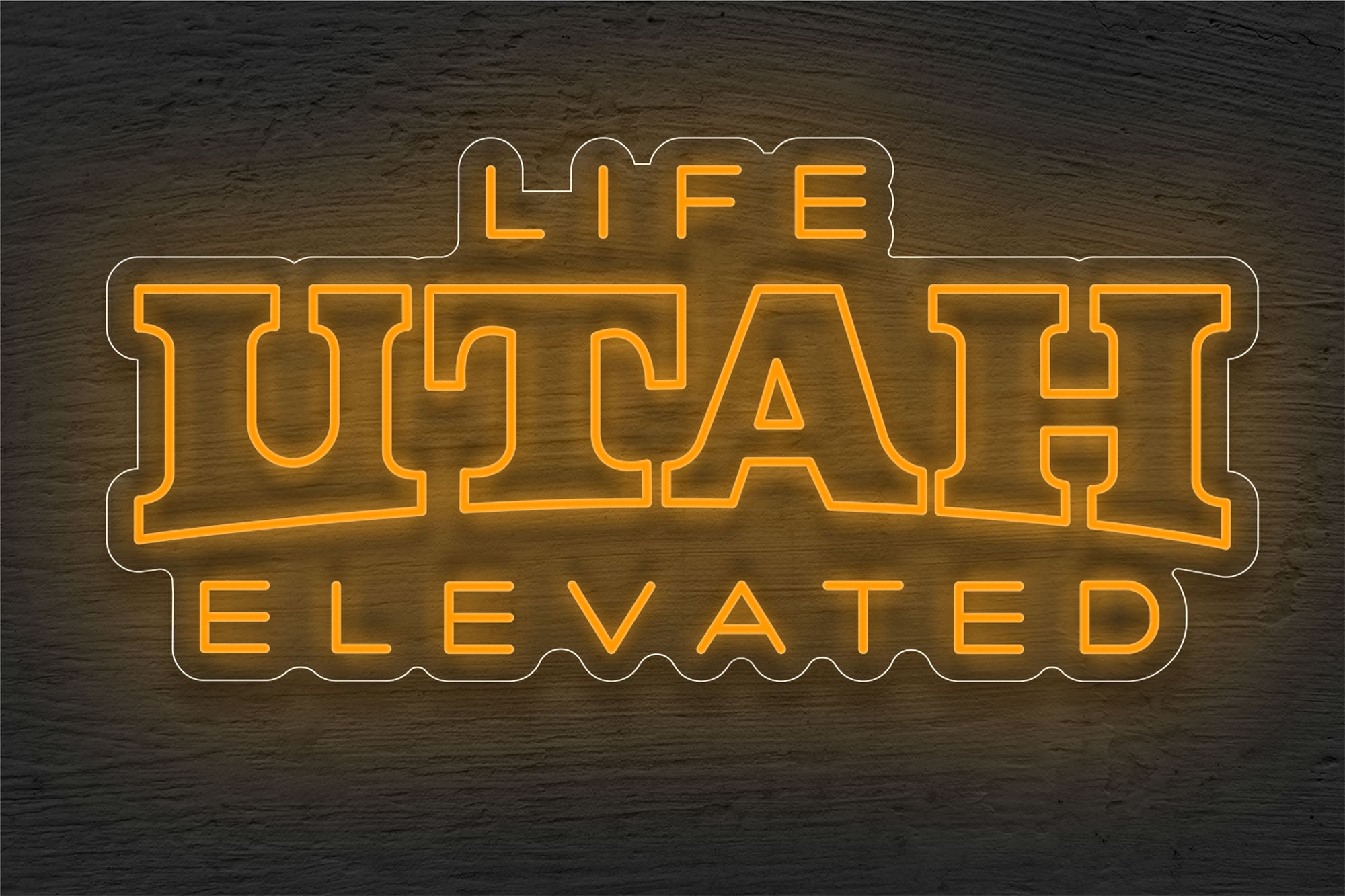 Life Utah Elevated LED Neon Sign | USA Neon Signs | Best Buy Neon Signs