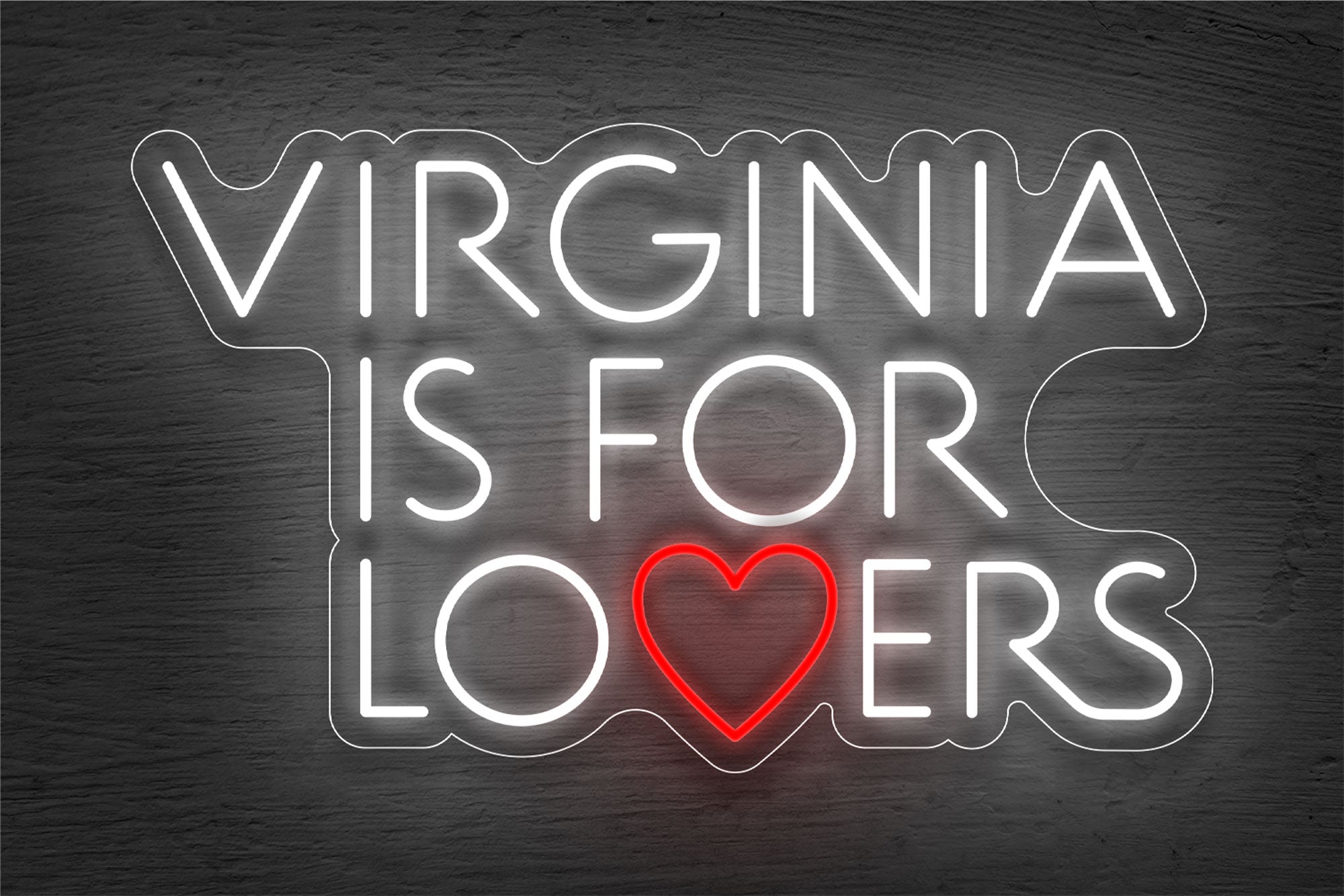 Virginia Is For Lovers LED Neon Sign | USA Neon Signs | Best Buy Neon Signs