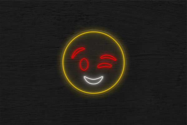 Winking Face Emoji LED Neon Sign | Emoji Neon Signs | Best Buy Neon Signs