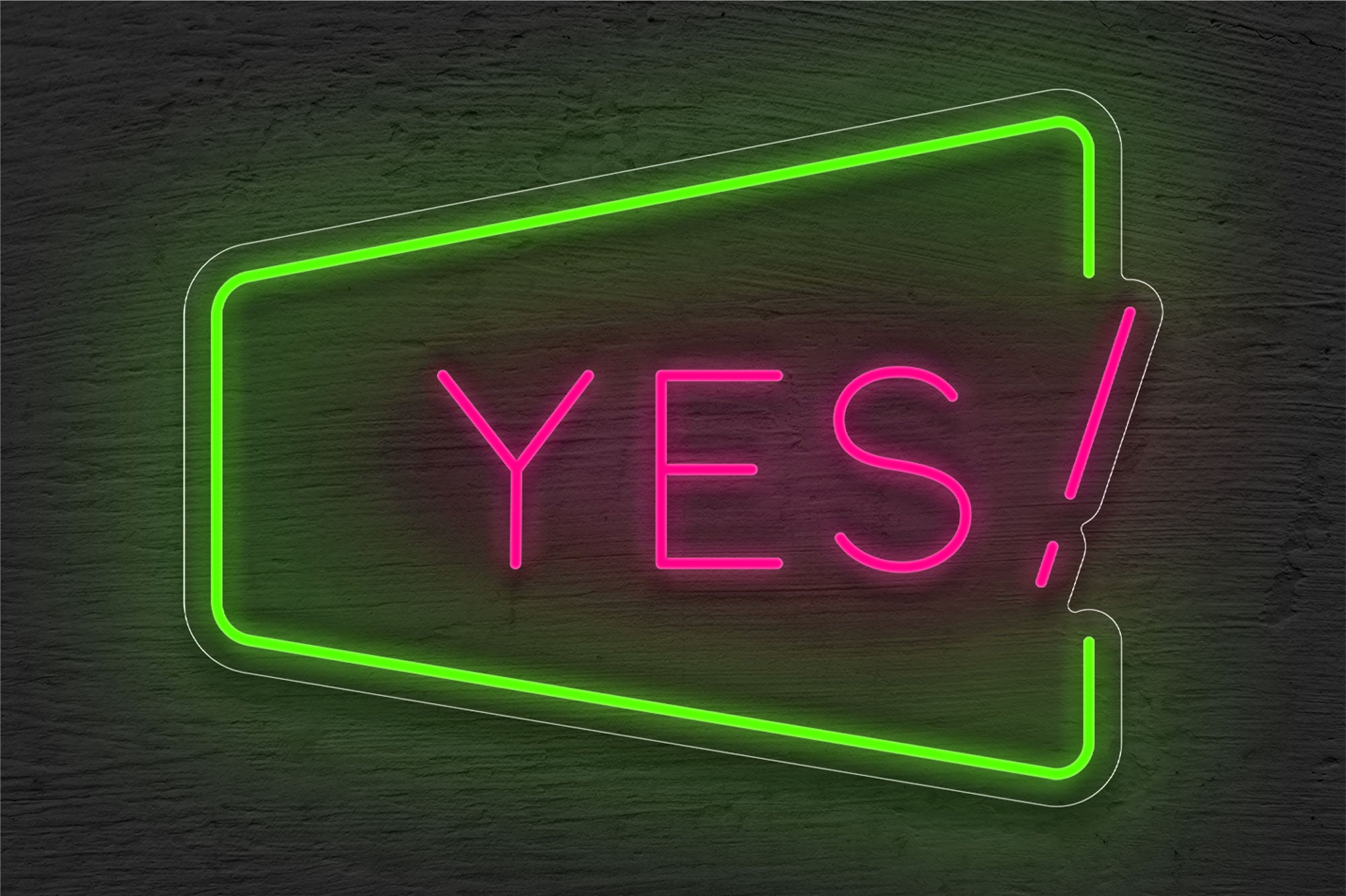 "Yes!" with Border LED Neon Sign | Best Buy Neon Signs