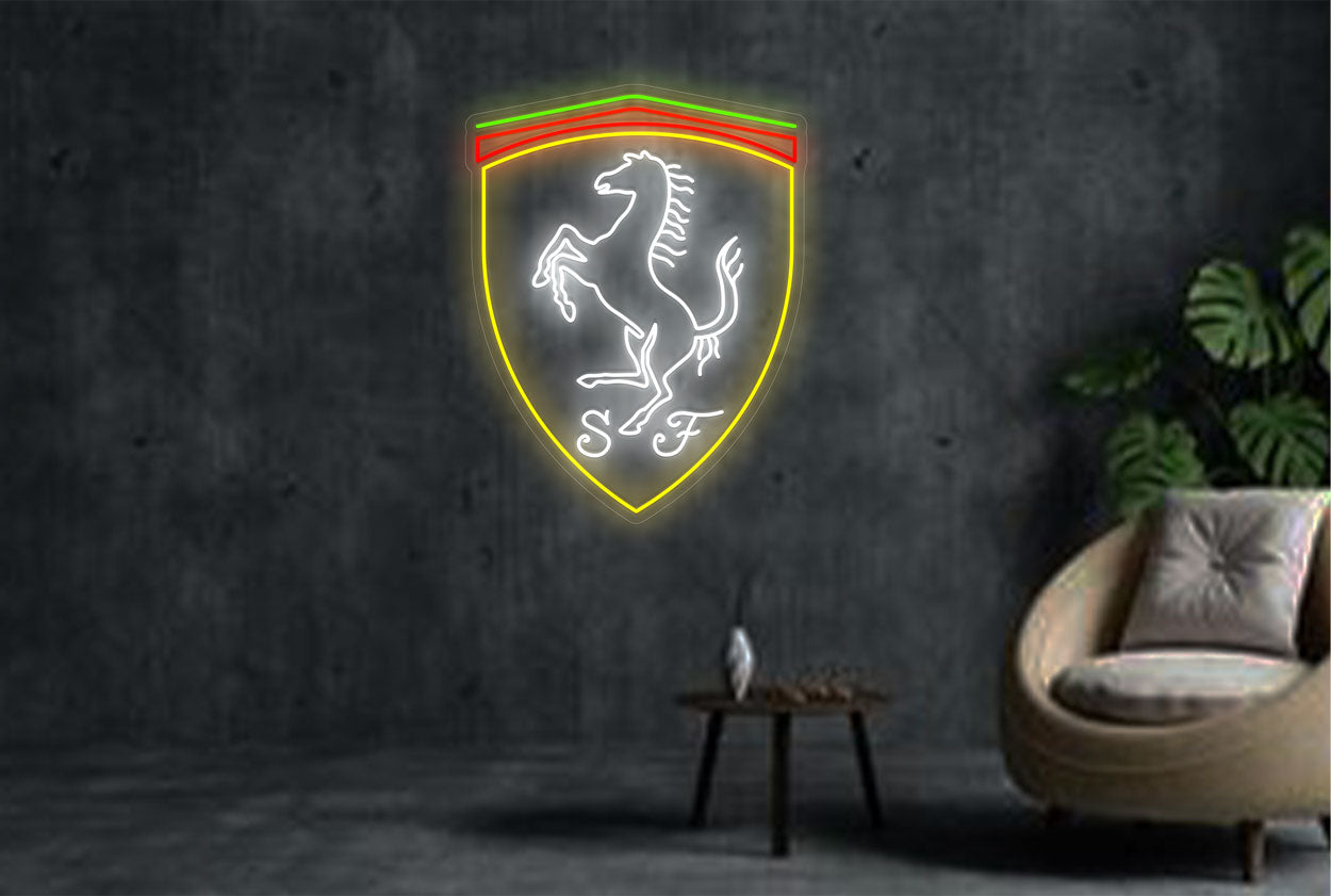 Buy Ferrari Logo LED Neon Sign | Auto Repair Neon Signs from Best Buy ...