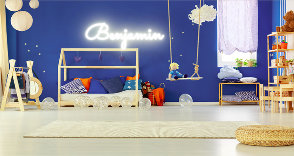 Buy "Benjamin " Baby Name LED Neon Sign | Baby Boy Names Neon Signs ...