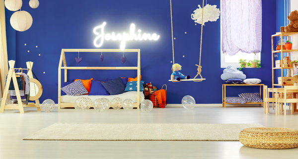 Buy "Josephine" Baby Name LED Neon Sign | Baby Girl Names Neon Signs ...