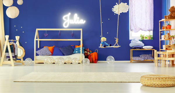 Buy "Julia" Baby Name LED Neon Sign | Baby Girl Names Neon Signs from ...